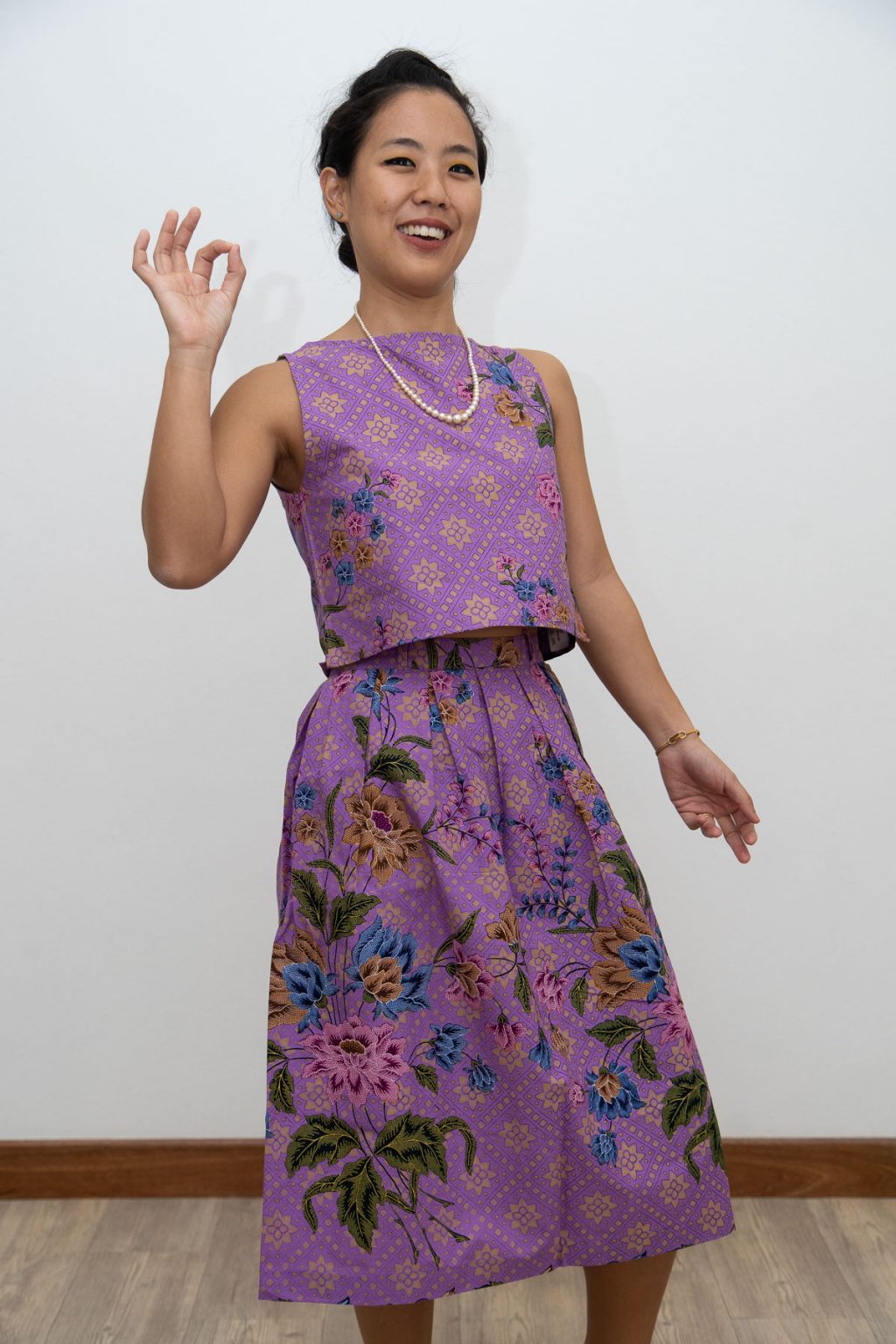 Violet & Lilac | Kebaya Shades | Narrow A-Line Skirt - betterthanblouses